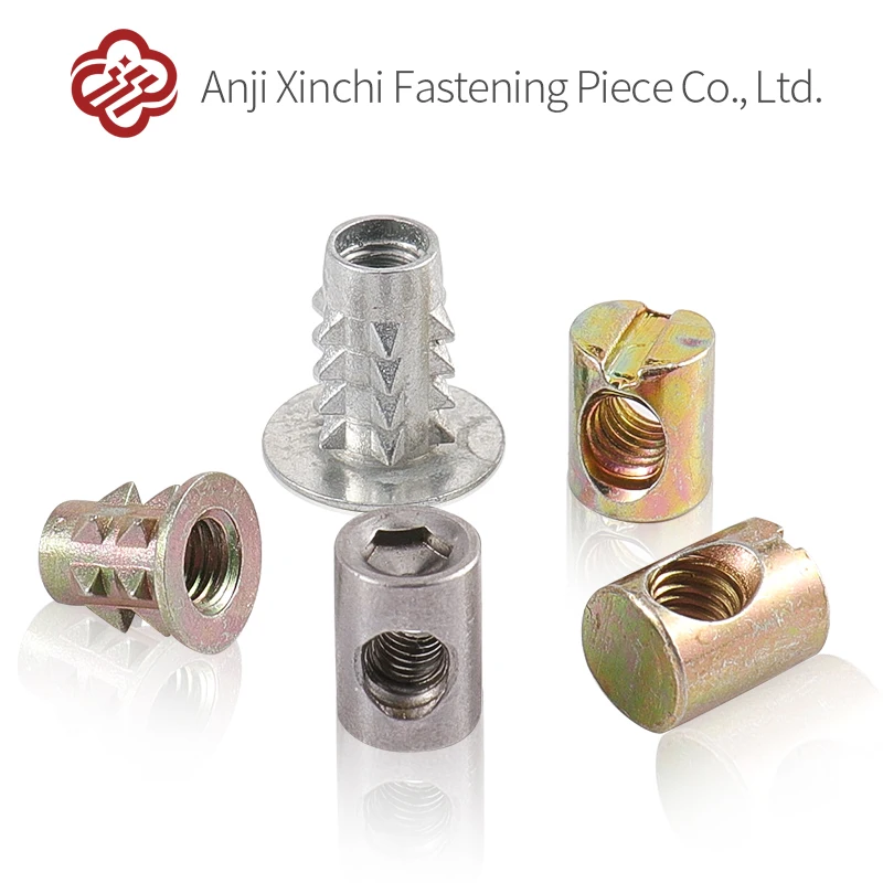 Manufacturers M5 M6 M8 Cross Sunk Bottom Nut Cylinder Hammer Dowel Nut ...
