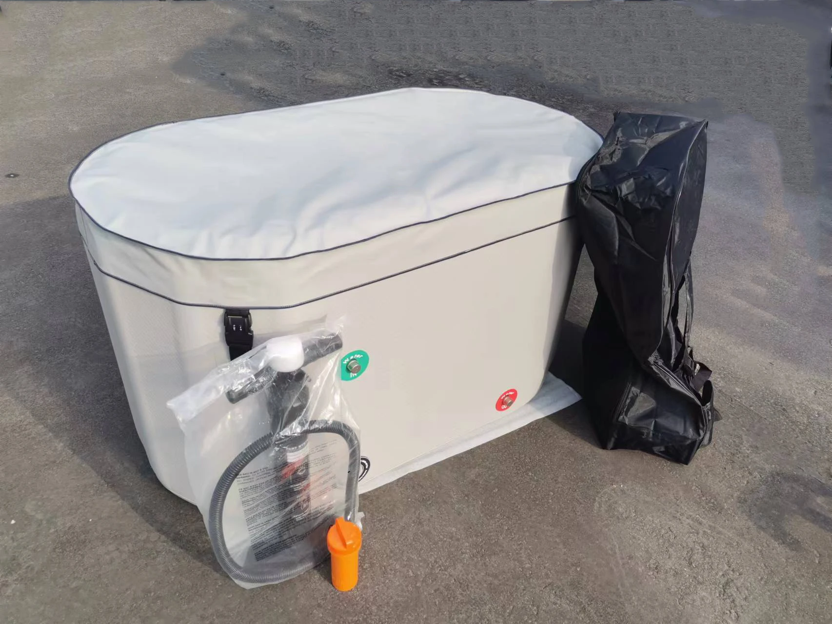 Inflatable Ice Bath Recovery Pod Cold Plunge Bath With Water Inlet And ...