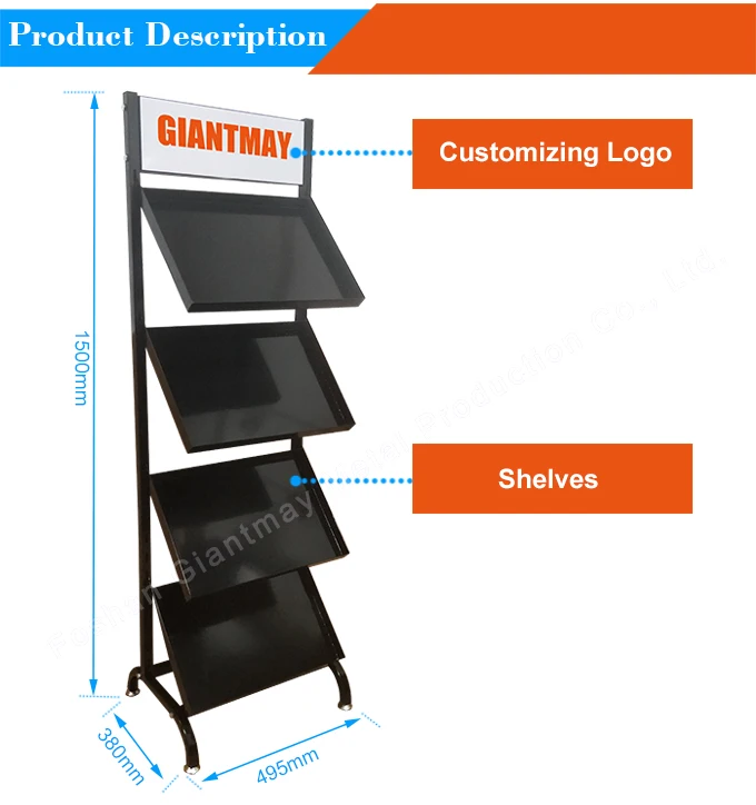 Metal Four Tiers Showroom Ceramic Tile Display Rack Retail Shop ...