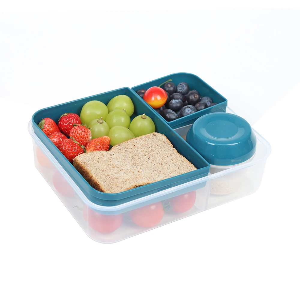 Custom Biodegradable Potluck Pp Plastic Leakproof 3 Compartment Tiffin ...