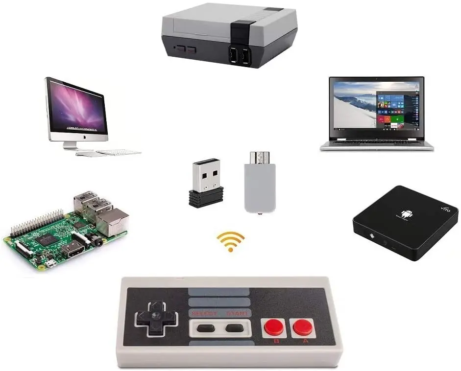 Wireless Controller For Mini Nes Classic Edition With Usb Wireless ...