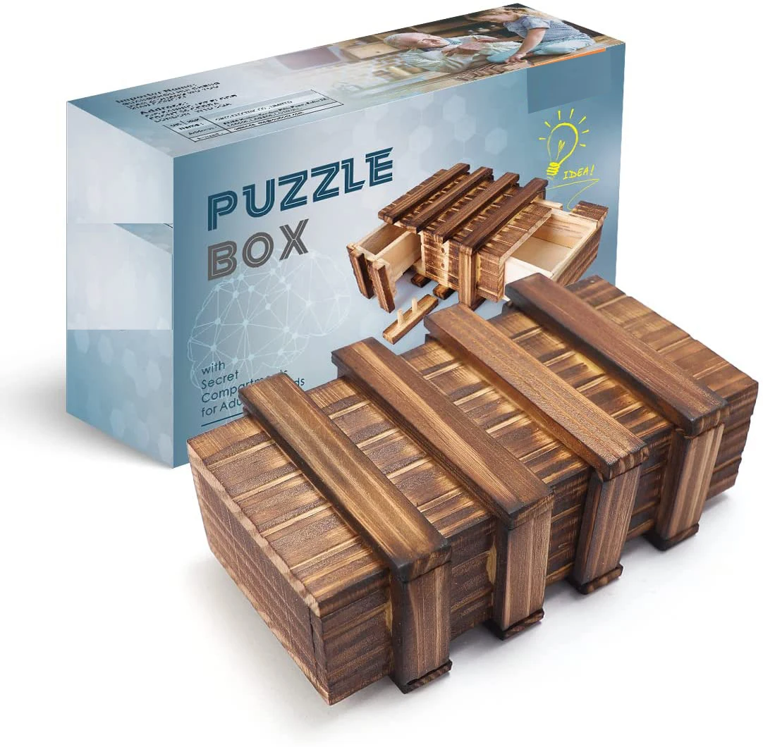 Magic Box 3d Puzzles Wood Brain Teaser Games Free Unisex Educational ...