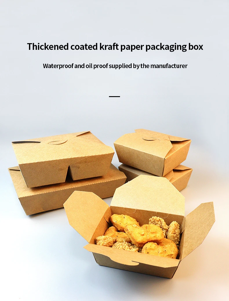 Disposable Kraft Paper Takeout Food Containers Salad Sushi Box - Buy ...