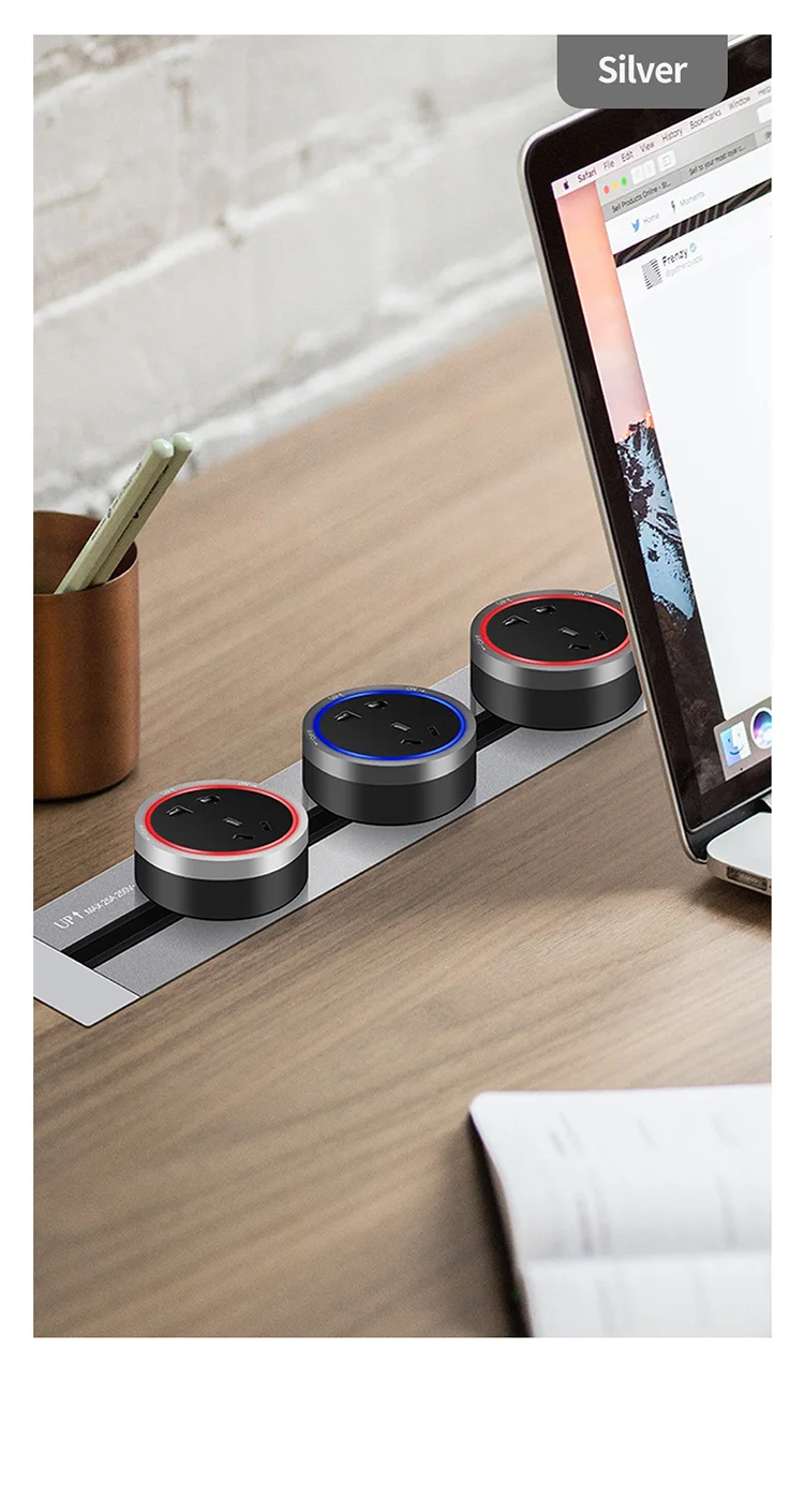 110/250V P2 Series Surface Mounted Power Strip Removable Adapter Plug ...