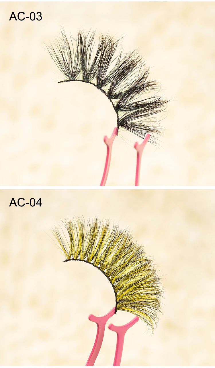 Wholesale Multi Color 3d Full Strips Mink Eyelash Lashes3d Colored ...