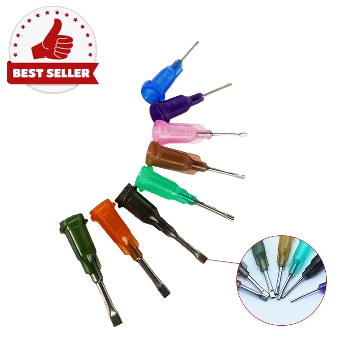 Curved Syringe End Glue Tip Syringes Adhesive Ejector Dispense Flat ...