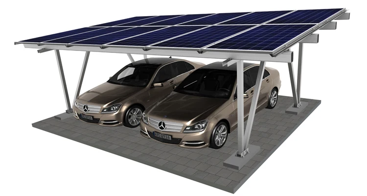 2 Car Parking Structure 5kw Waterproof Solar Carport Mounting System