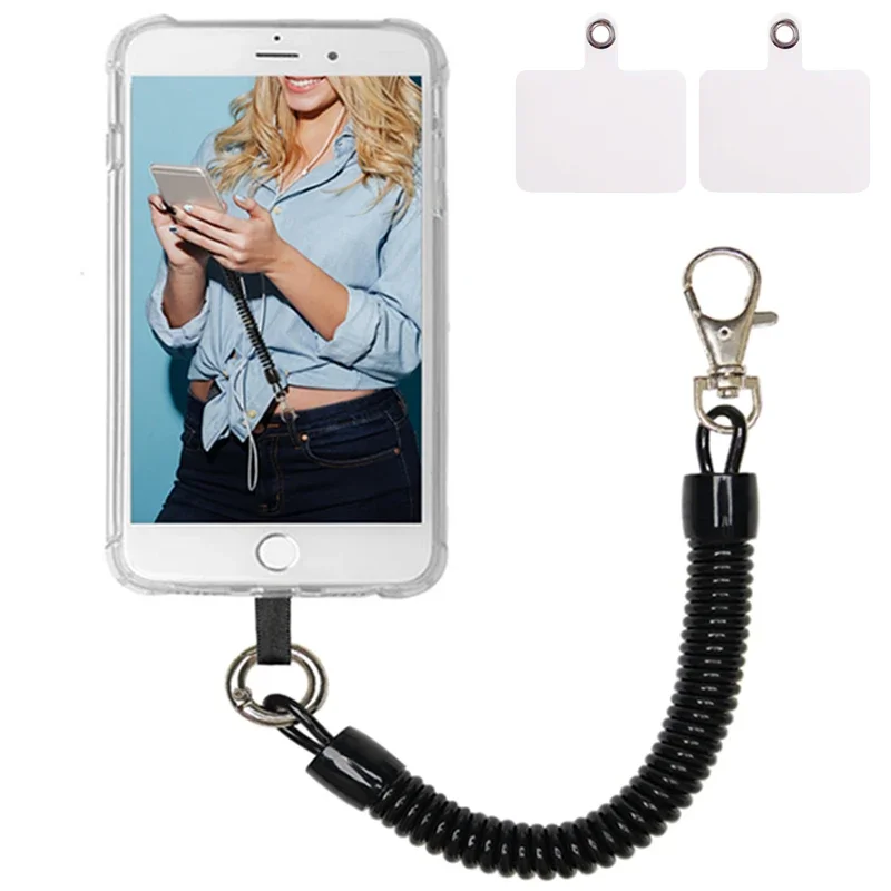Telescopic Anti-theft Spring Lanyard Gasket Phone Safety Tether with ...