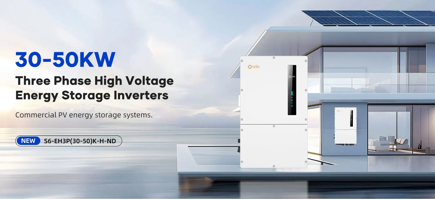 Solis 3 Phase Hybrid Inverter 30kw 40kw 50kw High Voltage Hybrid Solar Power Inverter S6-EH3P(30 ...