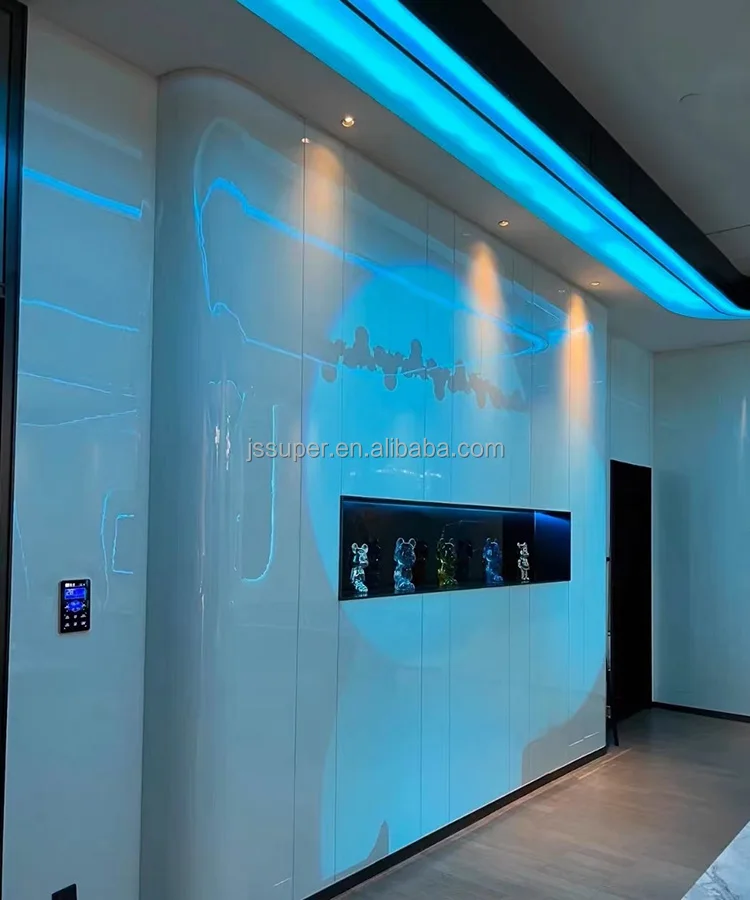 WPC Wall Panels Bamboo Charcoal Mirror White Wall Board