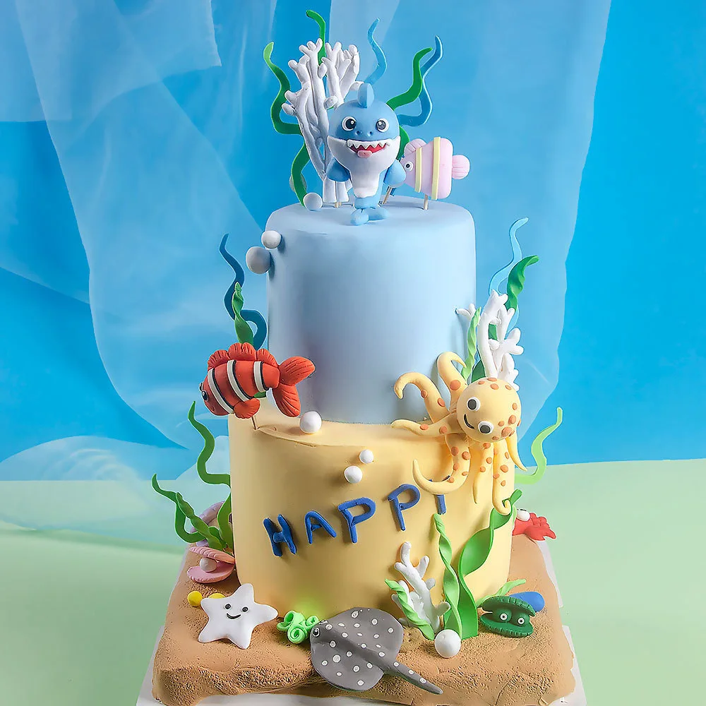 Underwater World Cake Decoration - Perfect for Baby Showers