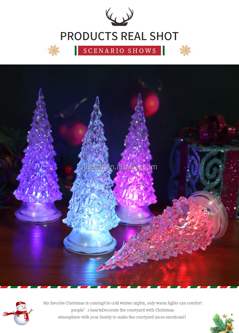 Color Changing Led Lighted Christmas Trees Home Decor Holiday Lamp ...