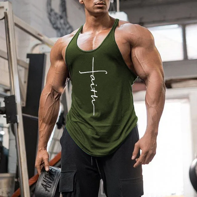 Cutout Muscle Fitness Bodybuilding Gym Clothing Male Vest
