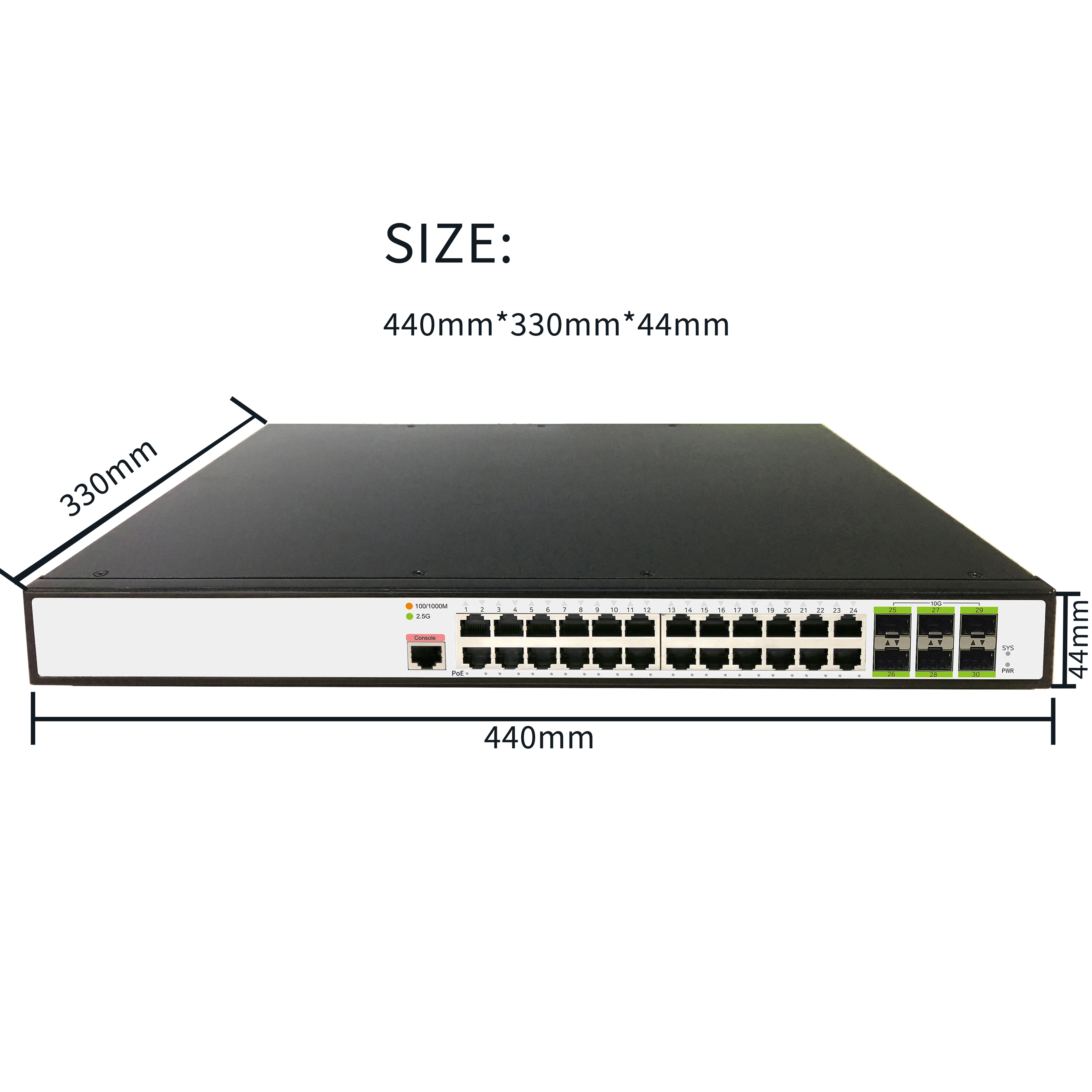 24 Port 2.5gb Multi-Gigabit POE Network Switch - IEEE 802.3