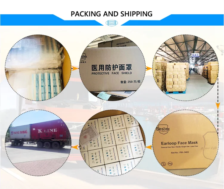 Hospital Medical Face Masks Custom Facemask 50 Pack Anti Dust Blue ...