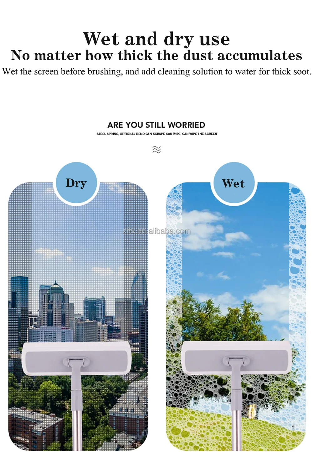 Wet Dry Dual Use Flannel Multifunctional Cleaning House Hold Screen ...