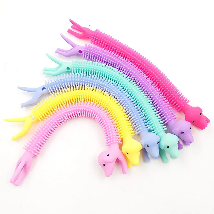 2022 Tiktok Hot Cartoon Unicorn Grub Worm Stress Relief Pull Noodles ...