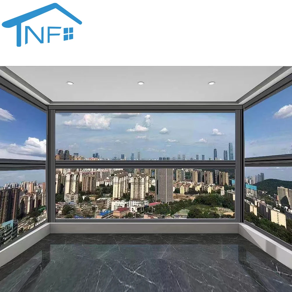Restaurant Glass Vertical Lift up Bi-Fold Sliding Window