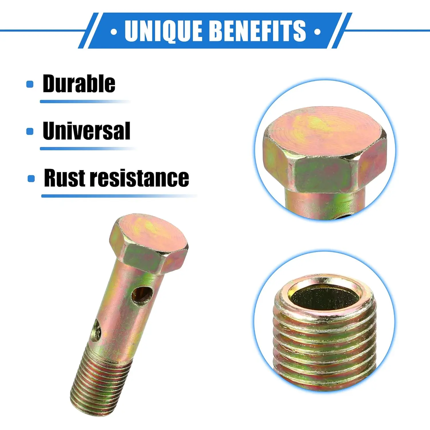 High Pressure Hydraulic Zinc Steel Banjo Bolts for Oil
