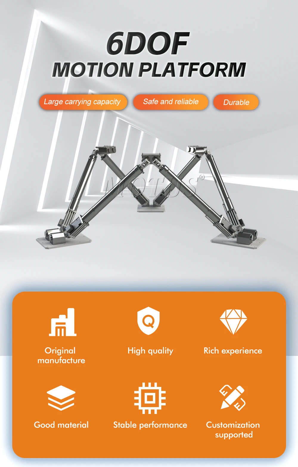 6 Dof Motion Platform Load 14000kg - Professional Manufacturer