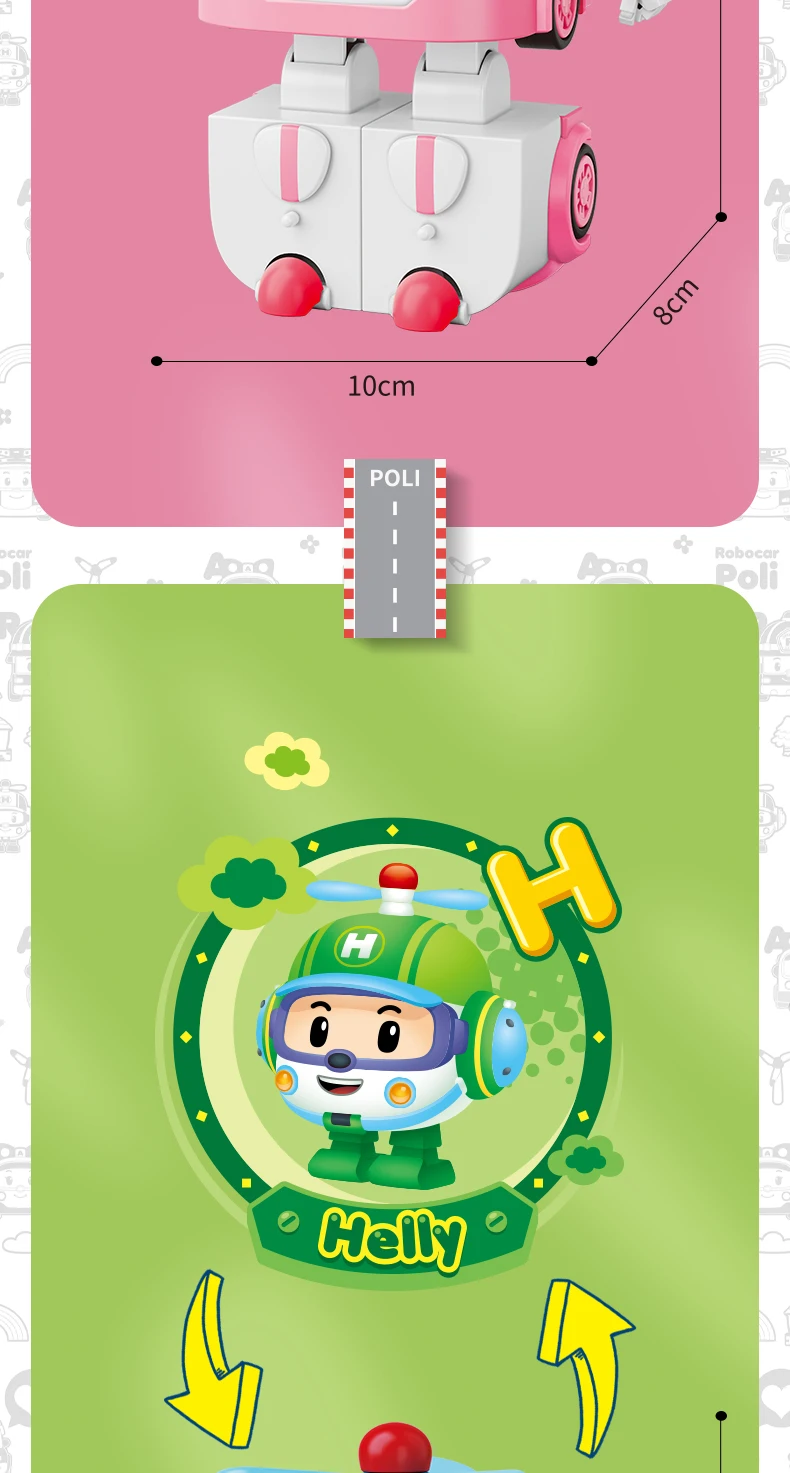 Robocar Toy Genuine Poli Toy Transforming Robot Car Model Anime Action ...