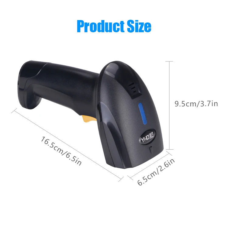 YHDAA Fast Scanning 2D CMOS Barcode Reader Wireless Bluetooth Handheld ...