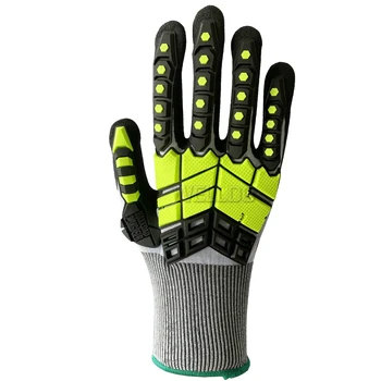 Oilfield Heavy Duty En388 Hppe Shock Proof Cut Resistant Tpr Anti Impact Gloves - Buy Impact ...