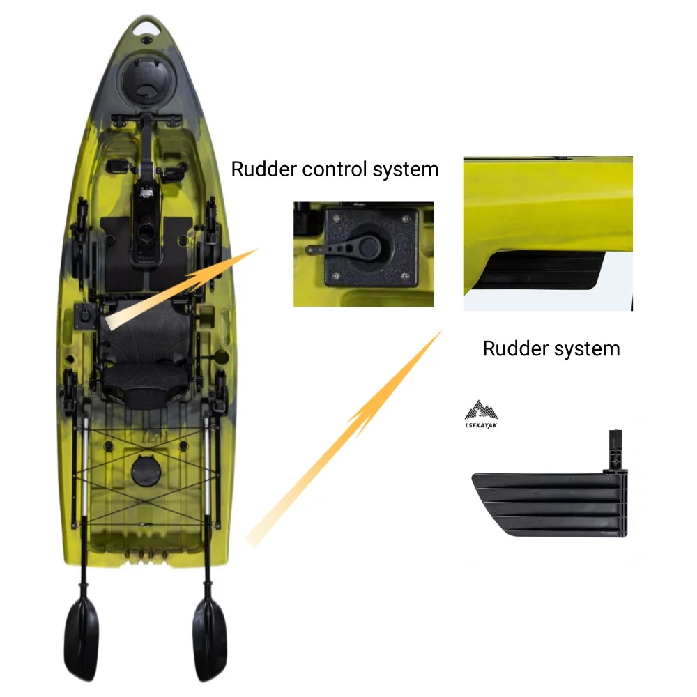 LSF Fishing Kayak 2024 Experienced 10ft rotomolding Pedal Drive plastic ...