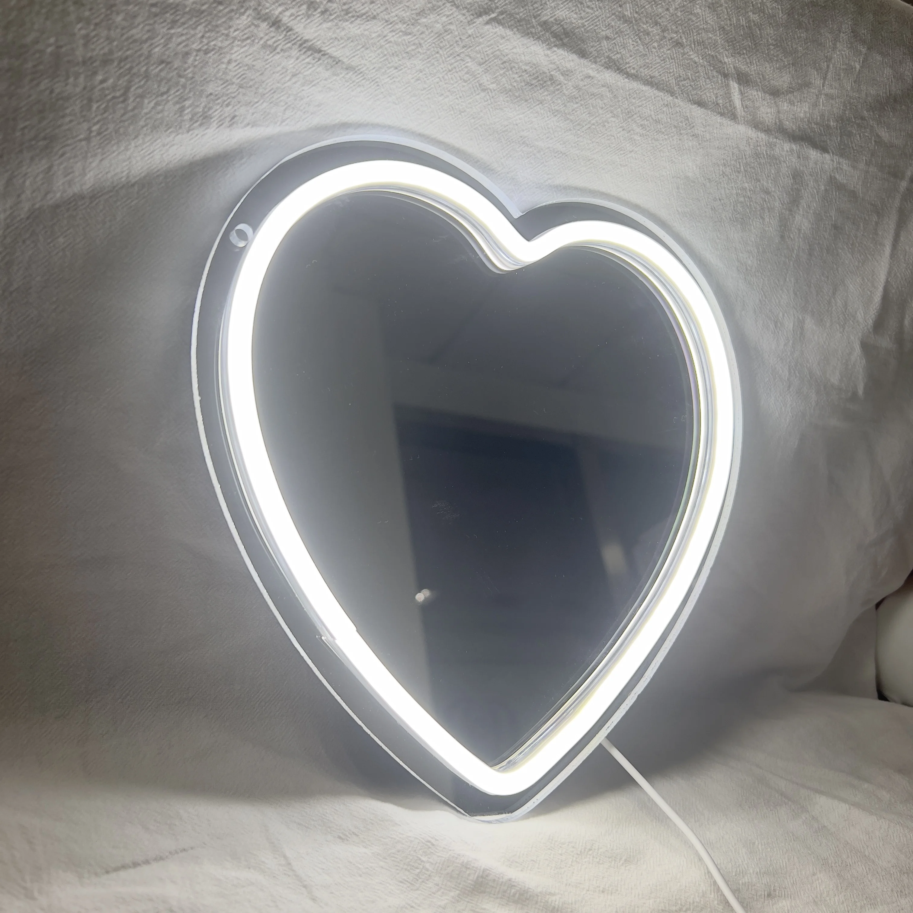 Wavy Mirror Neon Signs For Wall Decor,Wall Mounted Irregular Decorative ...