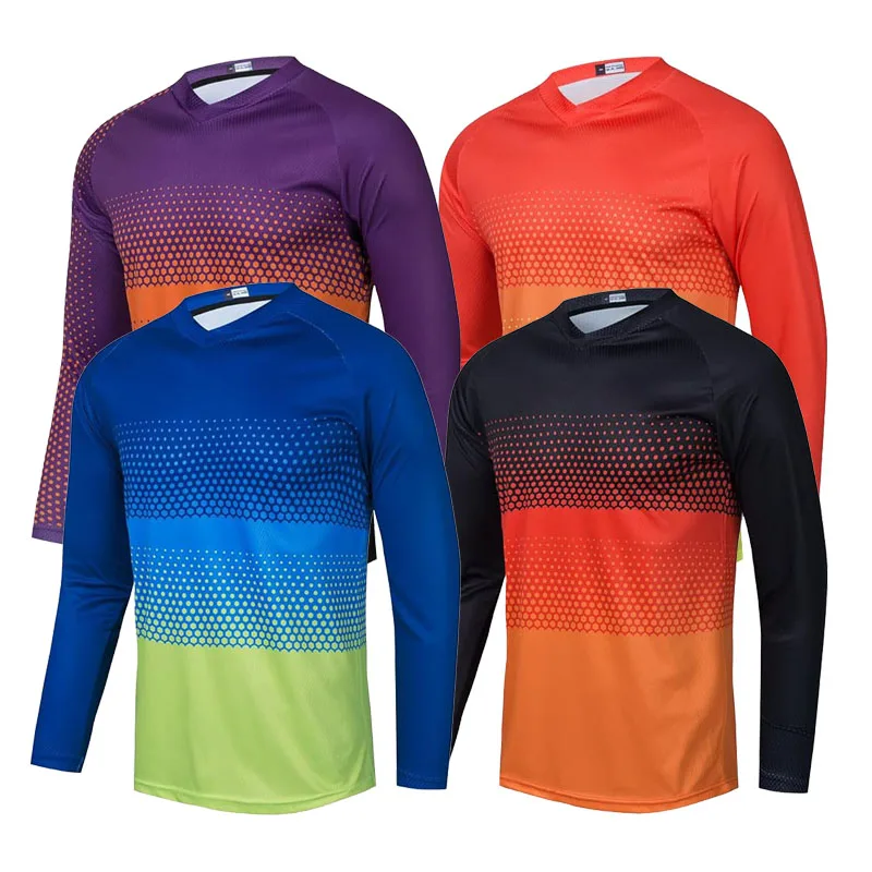 Custom Long Sleeve MTB Jersey Sublimation Motocross Bike Shirts Quick ...