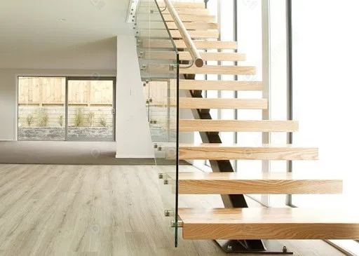 PRIMA Prima Single Stringer Stairs L Shaped Steel Staircase with Wooden ...