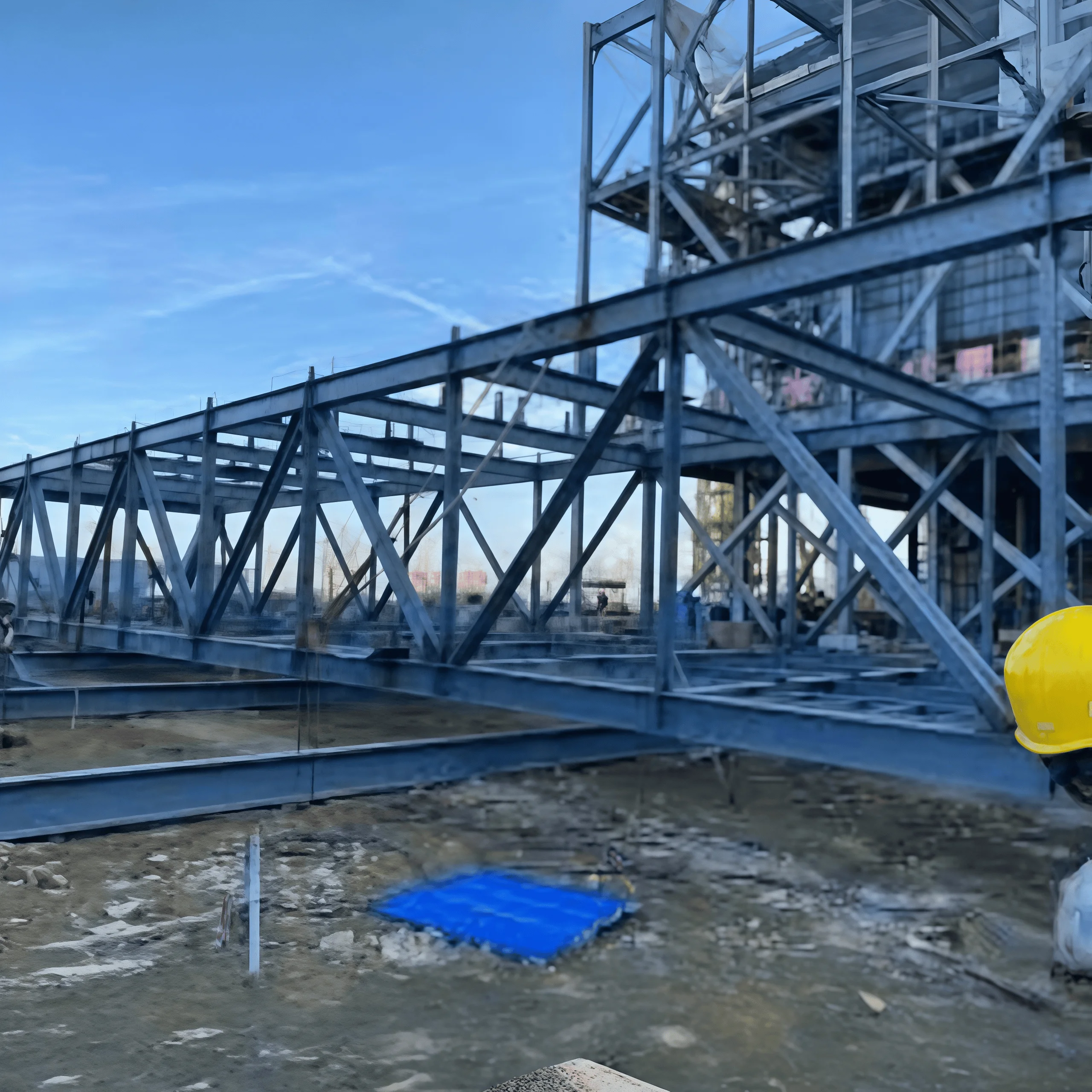 Galvanized Steel Frame Truss Bridge Prefabricated Steel Structure Truss ...