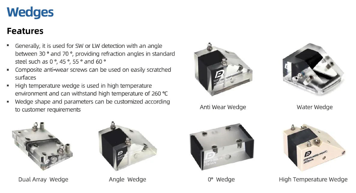 Doppler Ultrasonic Phased Array Wedges Probe Shoes