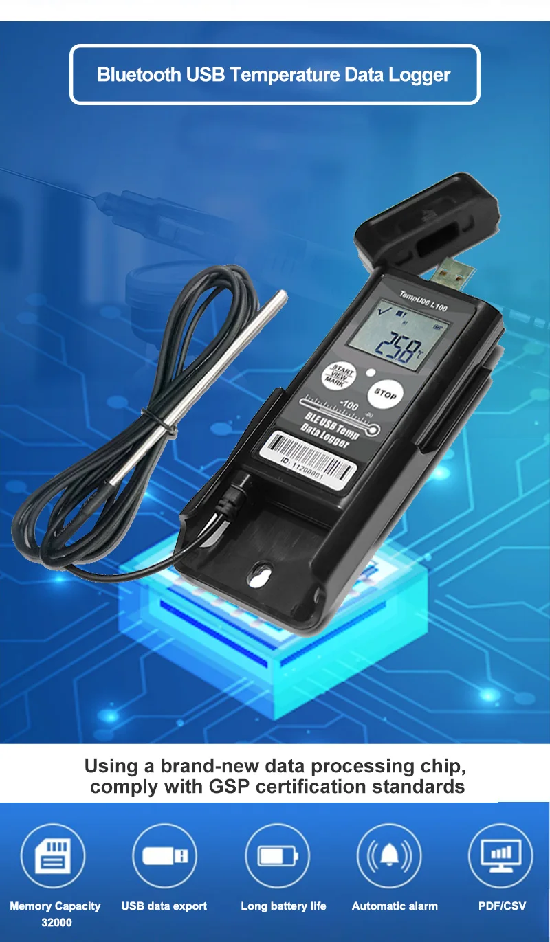 Tempu06 L100 - Precision Dry Ice Temperature Monitoring