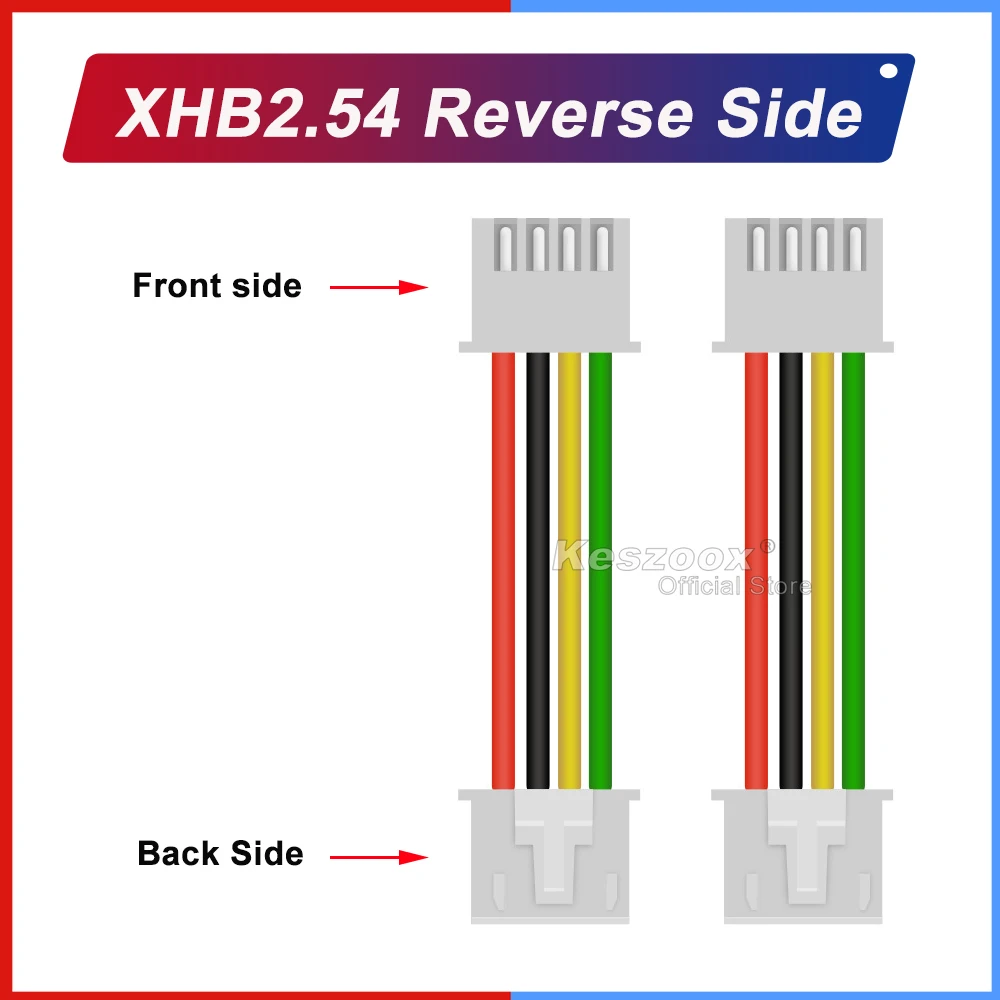 Keszoox Jst Xhb2.54mm Wire Cable Connector 22awg Wire 2/3/4/5/6/7/8/9/10pins 100/80/30/50cm ...