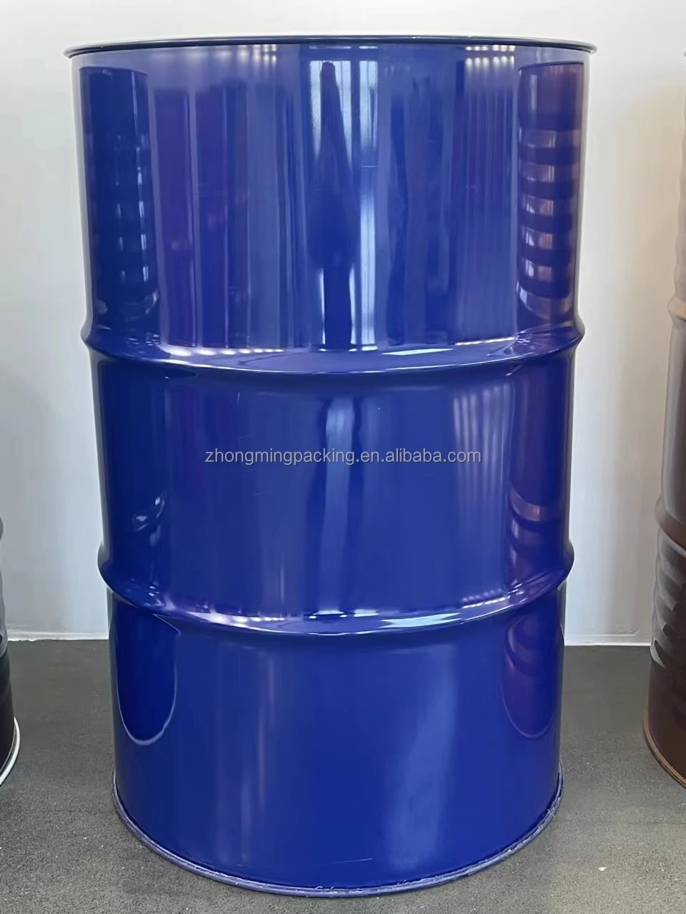 Empty 208l Tight Head Metal Drum Oil Steel Barrel For Chemicals Oils ...