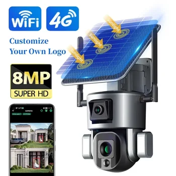 Dual 4g 10x Zoom Ultra 8mp Hd Solar Powered Security Ptz 4k Camera ...