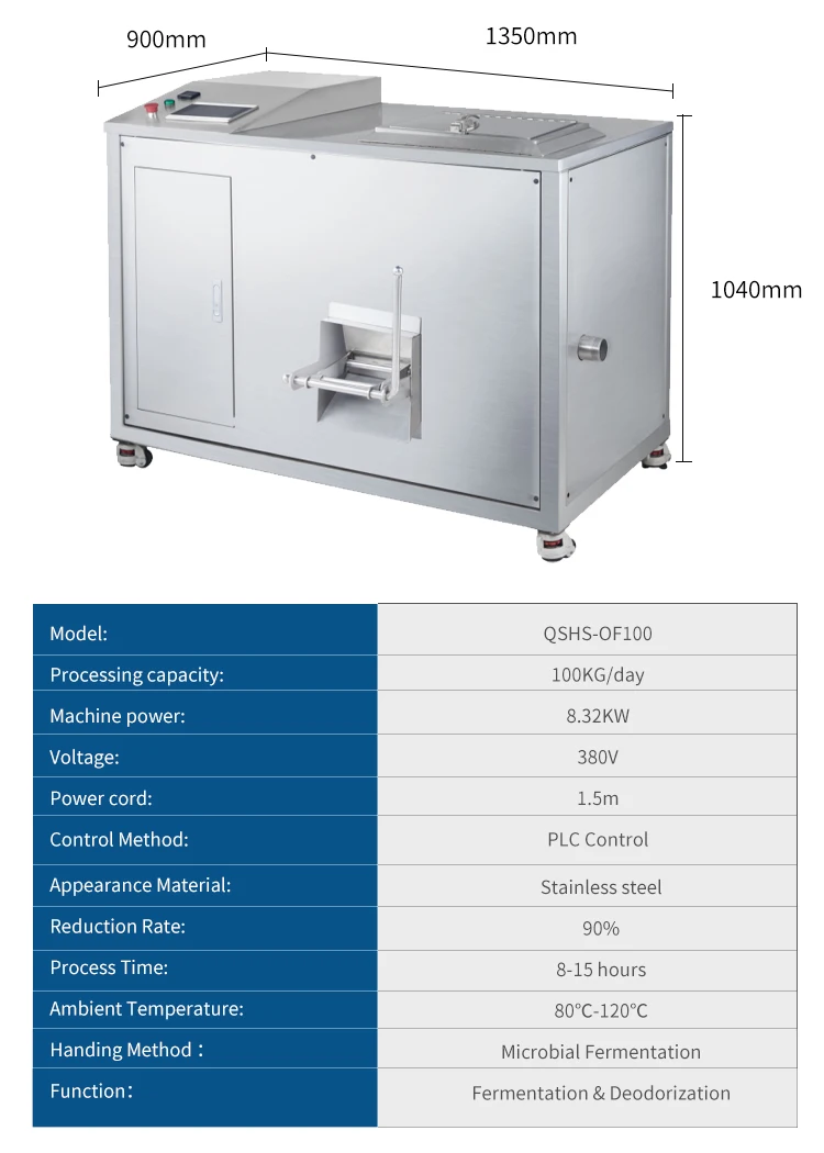100kg/day Commercial Food Waste Disposer - Efficient Recycling