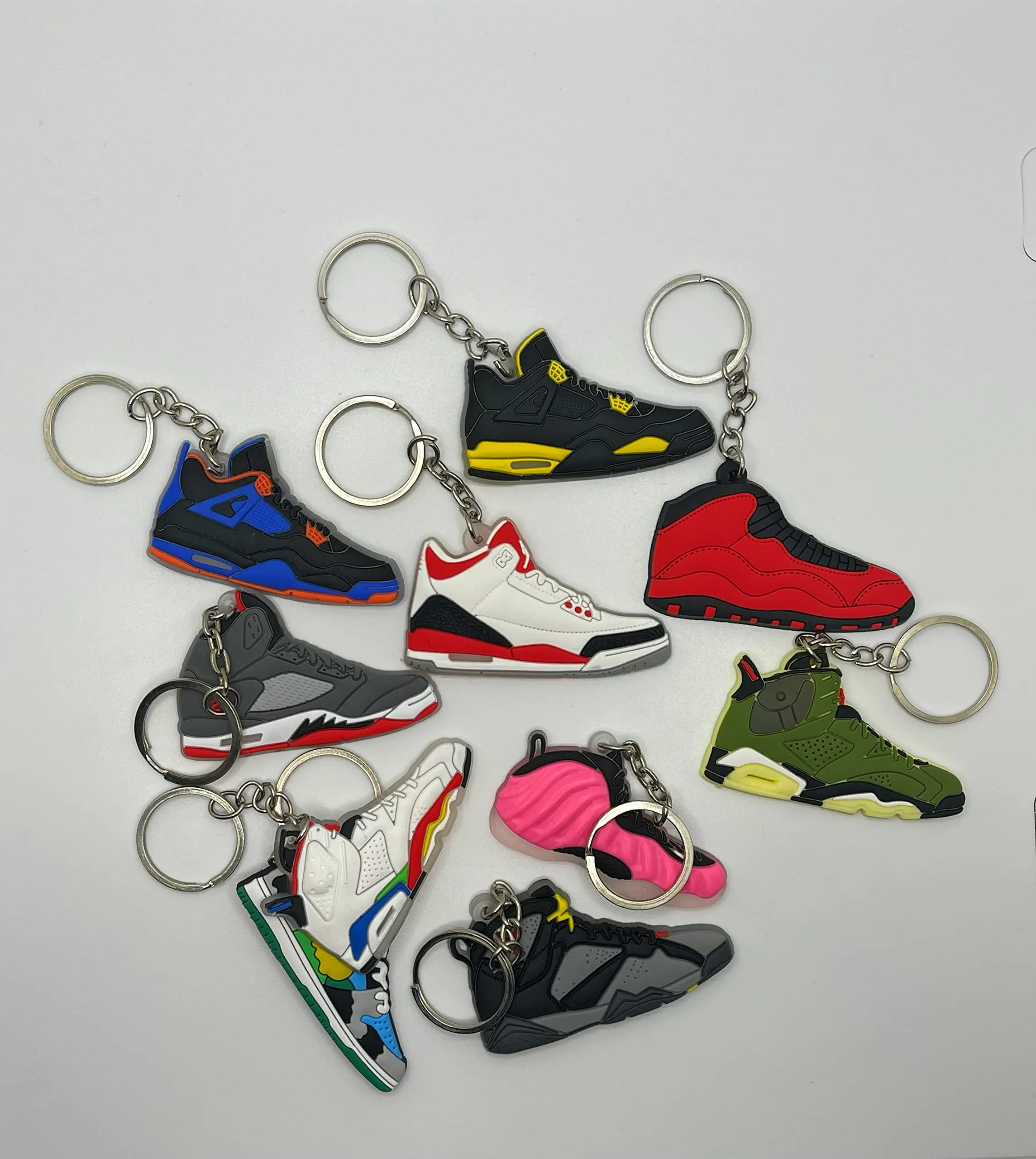 2d Silicone Keychain Rubber Designer Sneaker Keychain Shoe 3d Key Chain ...