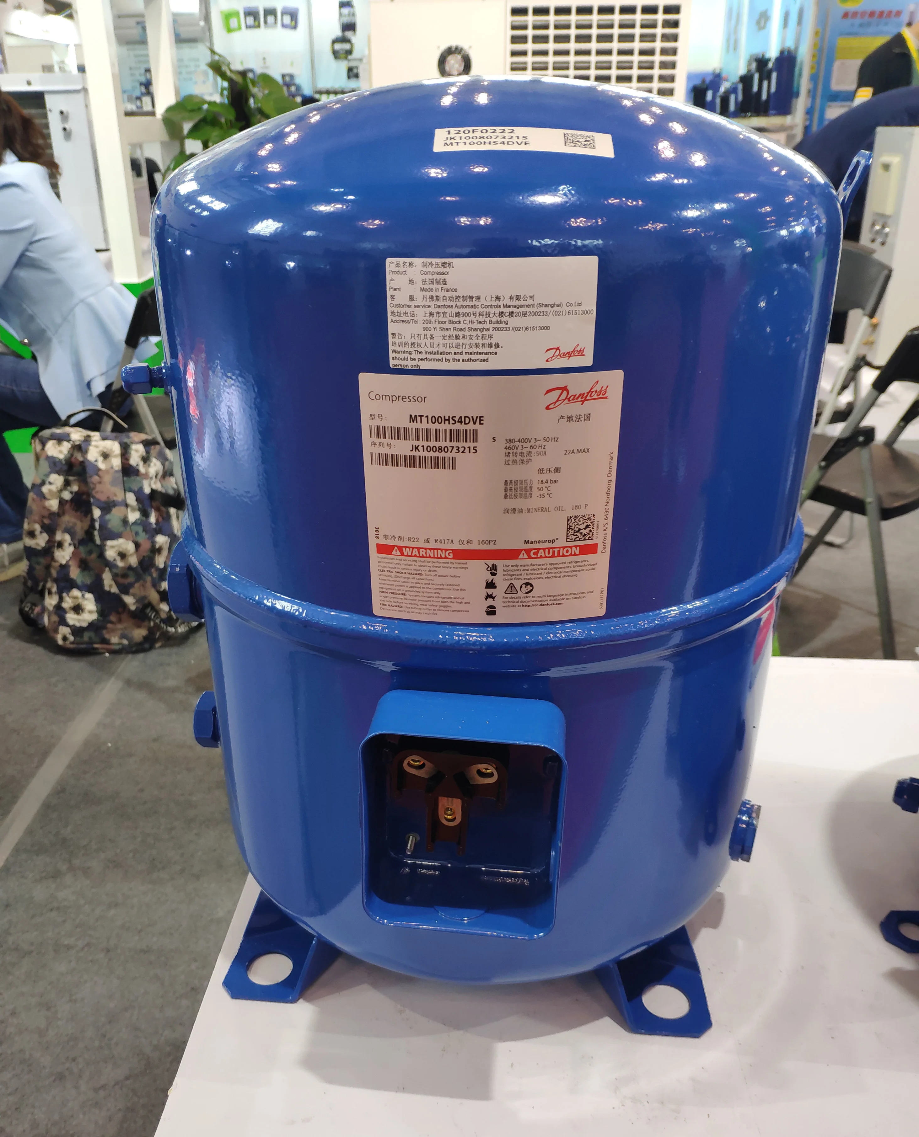 Refrigeration Helmetic Scroll Compressor MT28JE4AVE Refrigerants R22 ...