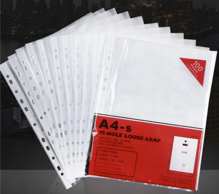 11 Hole See-through Sheet Protector| Alibaba.com