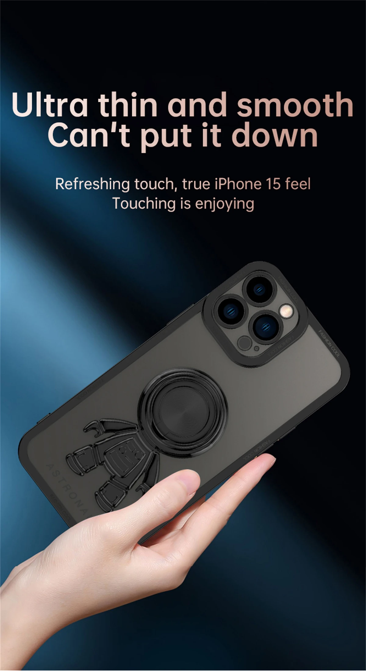 Extroplating Astronaut Car Magnetic Ring Holder Stand Phone Case For ...