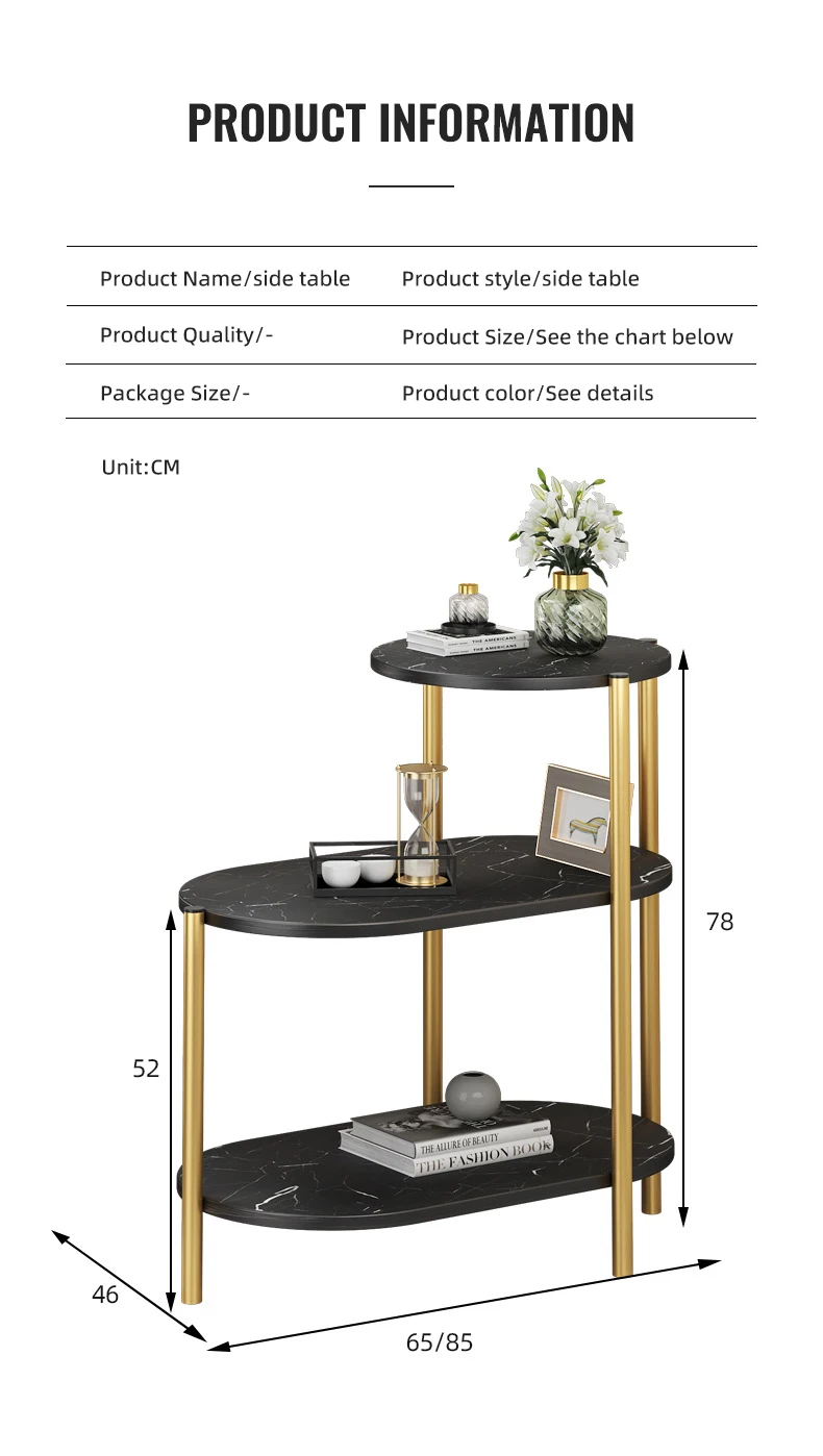Factory Outlet 3layer Storage Shelf Sofa Side Tea Table Living Room ...