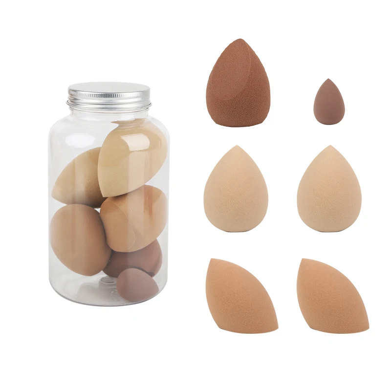 Custom Non Latex Foundation Blending Cosmetic Sponge Portable Soft 6Pcs ...