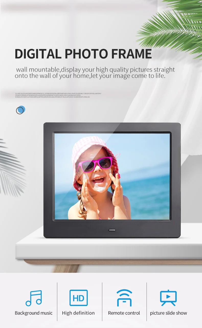 8 Inch New Design High Resolution Play Picture Video Loop Playback ...