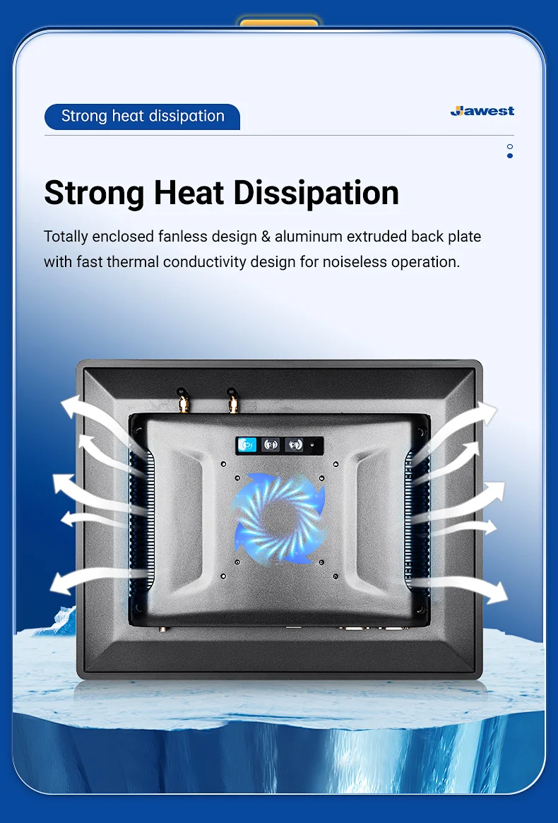 21.5 Inch Industrial Linux Panel PC Waterproof IP65 Fanless with ...