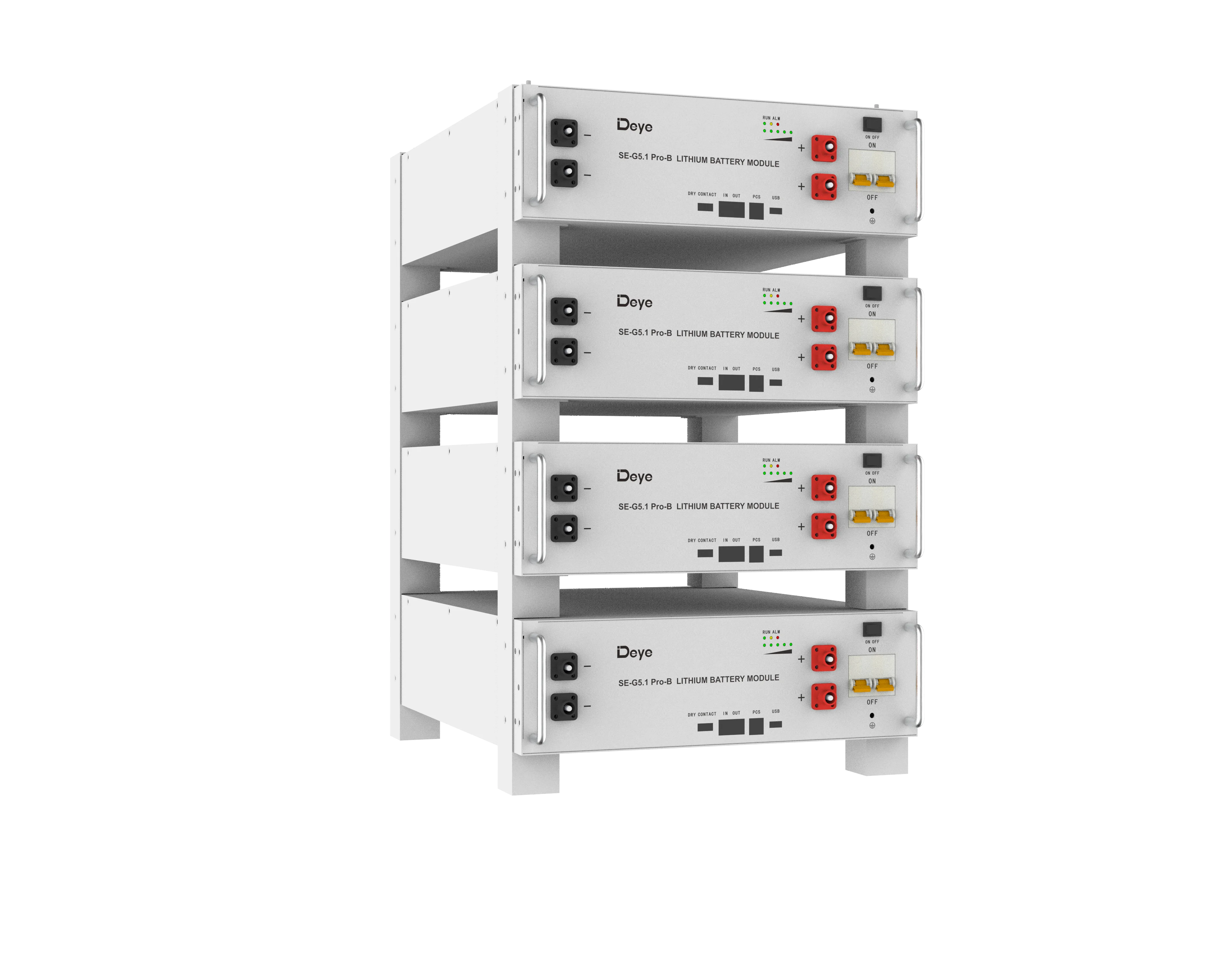 Deye Lithium Ion Batteries 10kw 15kw 48v 51.2v 100ah 200ah Rack Mounted ...