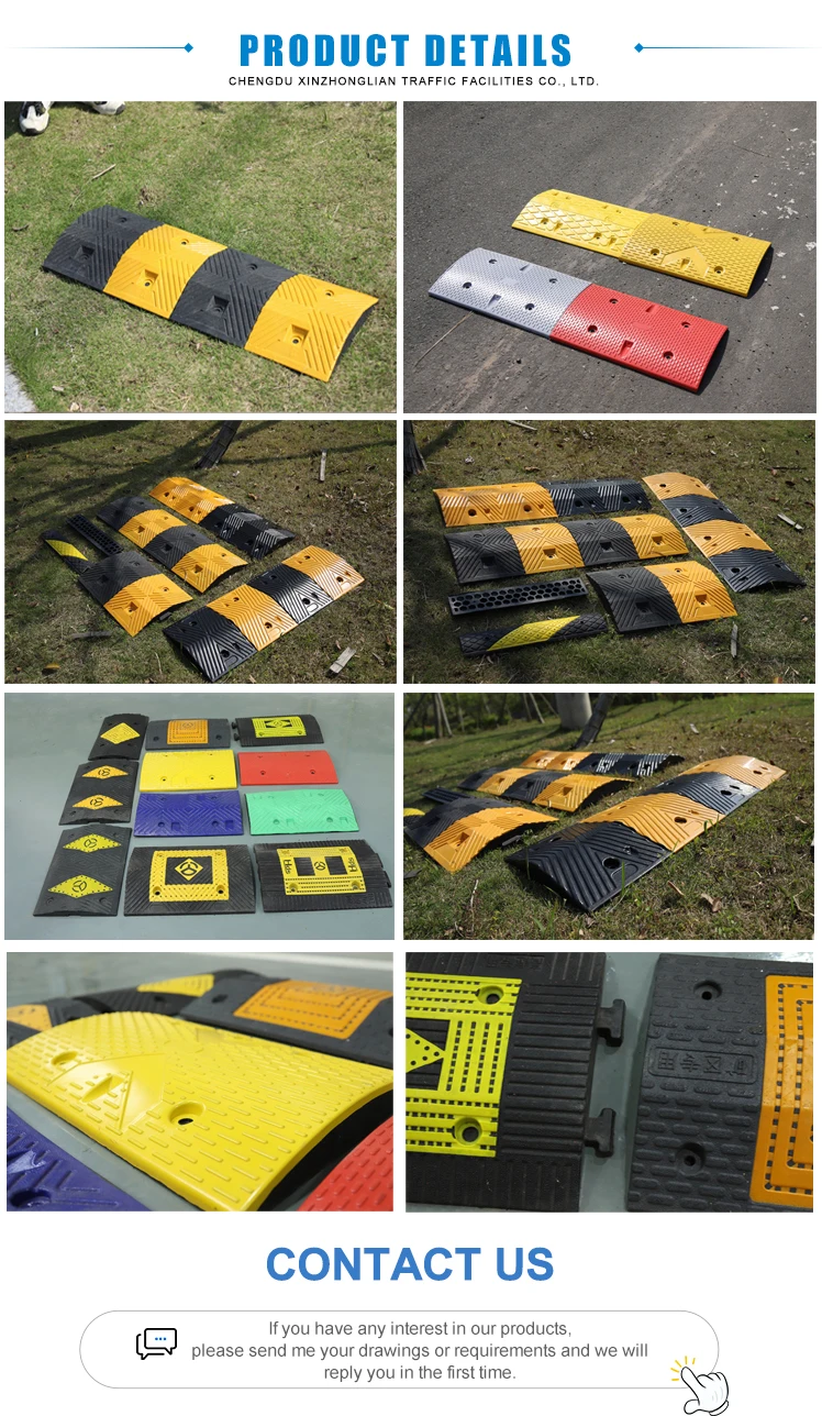 XZL Reflective Rubber Highway Speed Bump High Quality Removable Roadway ...