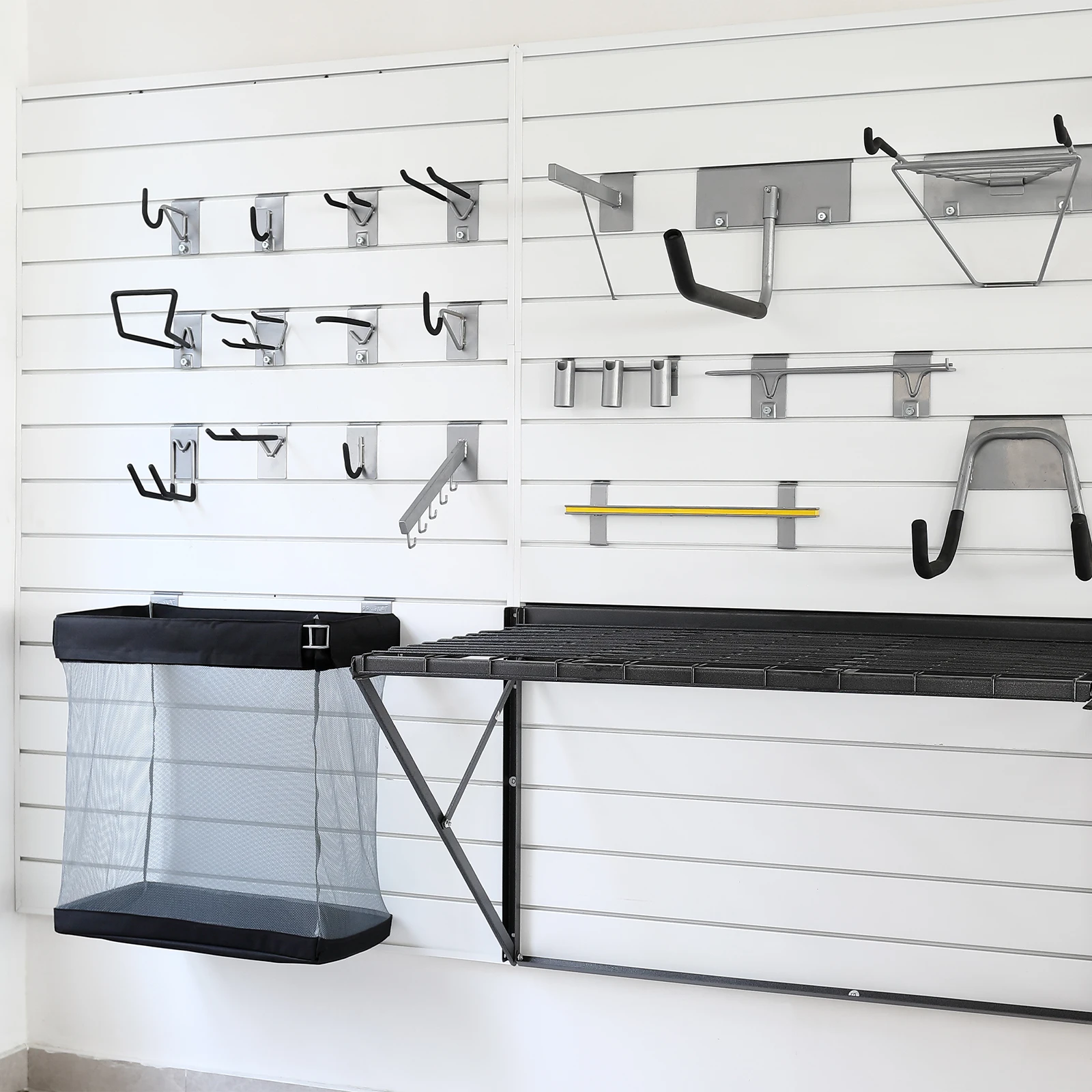 Vertical Ski Rack Mounted For Garage Room Organizer Acrylic Slatwall ...