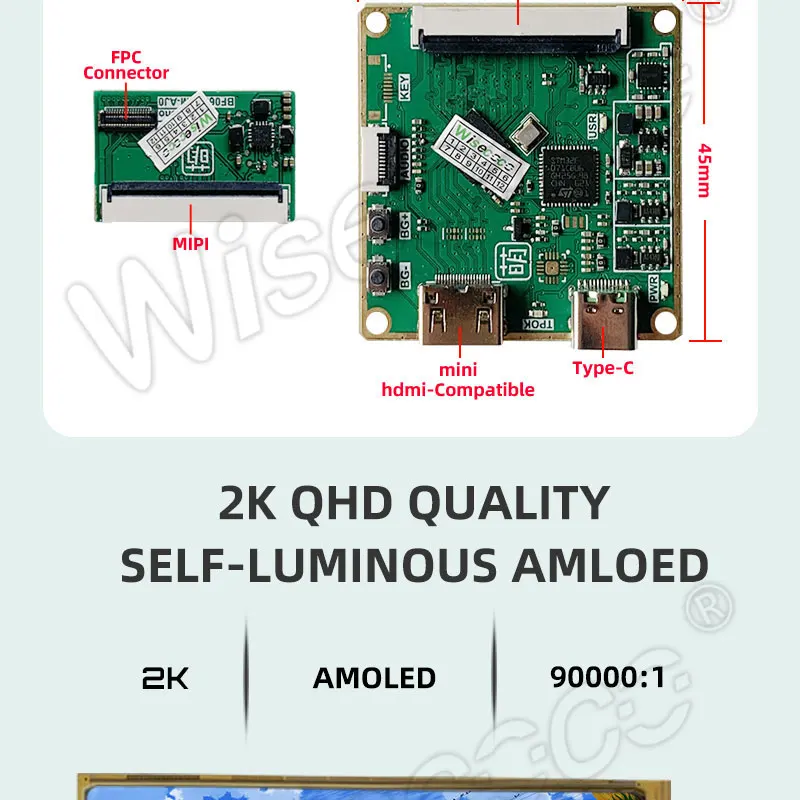 6 Inch Amoled Flexible 2k Resolution Paper-thin Curved 6inch Tft With ...